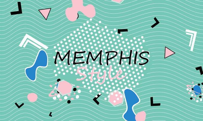Memphis. 90s Pattern. Geometric Shapes Stock Vector - Illustration of ...
