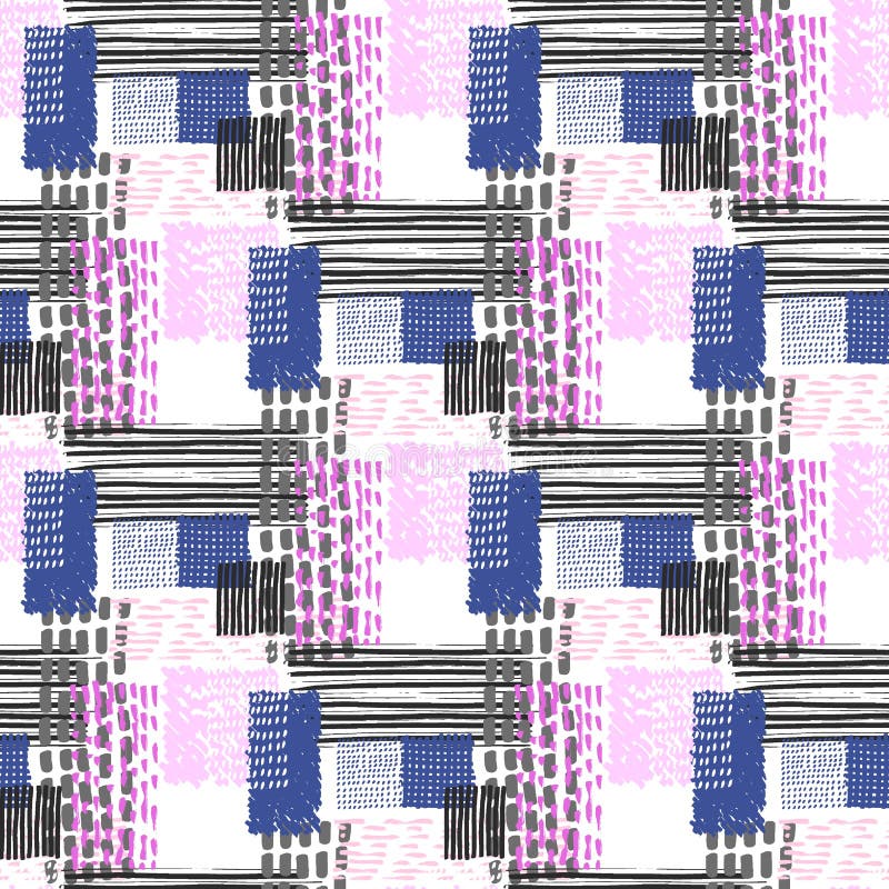 Memphis Seamless Pattern in Retro Style. Stock Vector - Illustration of ...