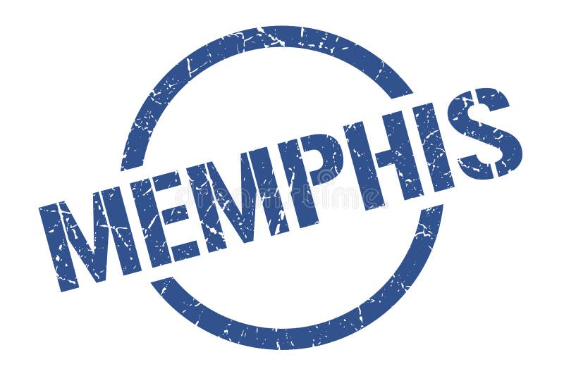 Memphis Stamp. Memphis Grunge Round Isolated Sign Stock Vector ...