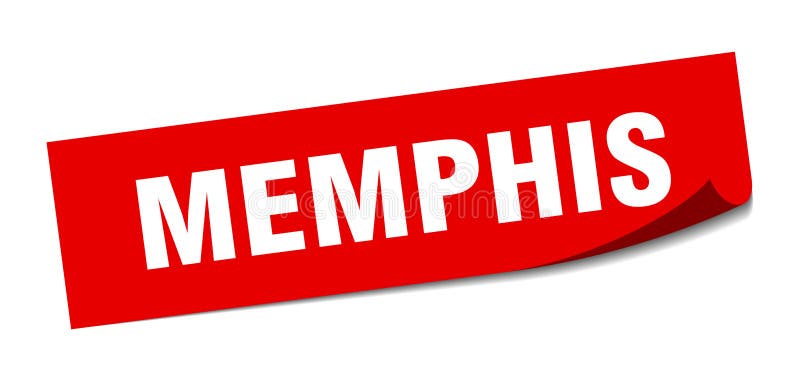 Memphis Sticker. Memphis Square Peeler Sign Stock Vector - Illustration ...