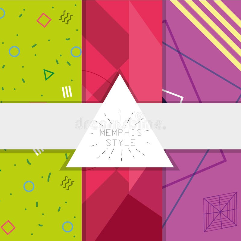 Memphis style design stock vector. Illustration of line - 109231592