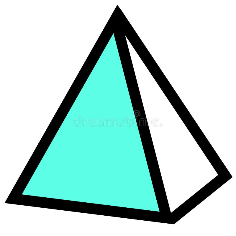 A Memphis Style Design Template with a Triangular Pyramid Shape in ...