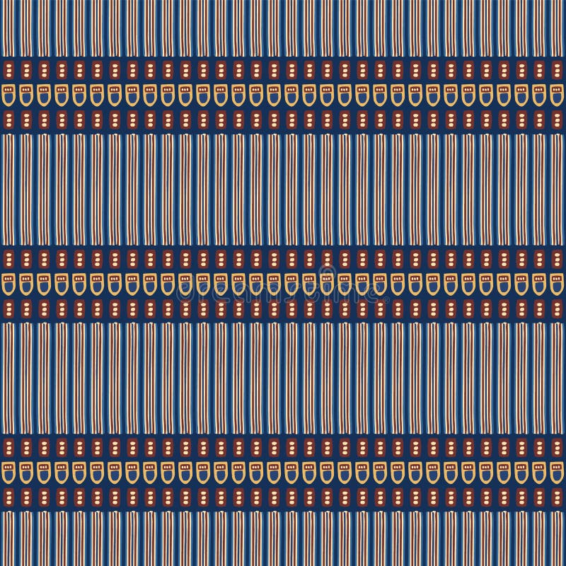 Memphis Style Geometric Stripes Seamless Vector Pattern Stock Vector ...