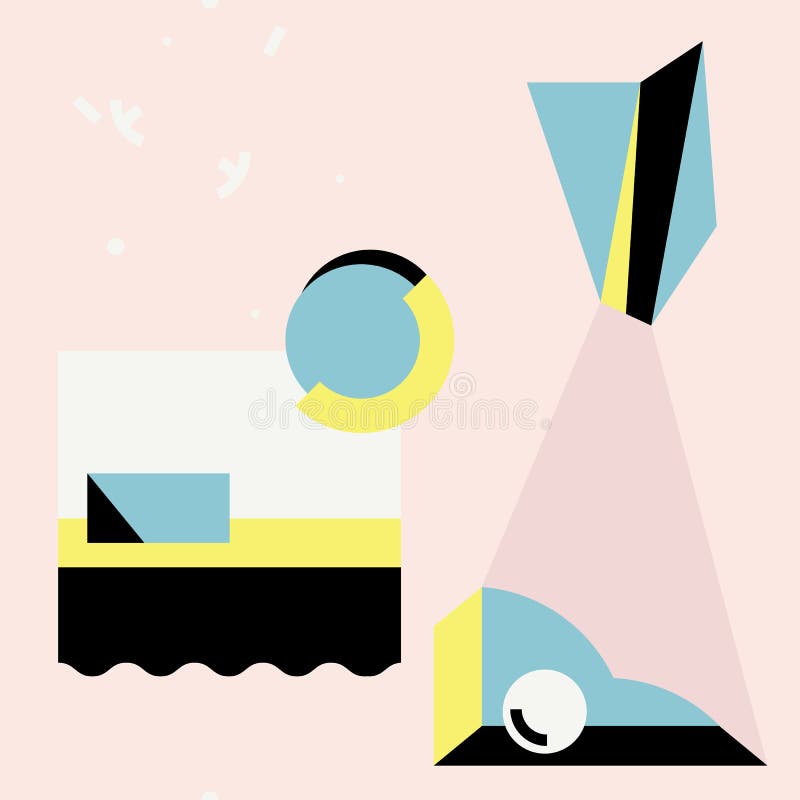 Memphis Style Seamless Geometry Pattern 3 Stock Illustration ...