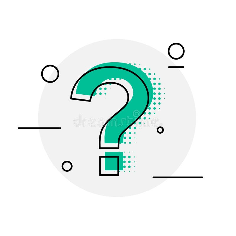 Memphis Style Web Help and Support Question Mark Sign Template Design ...