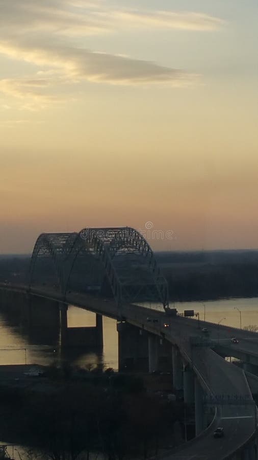 Memphis Tennessee Bridge stock photo. Image of sunset - 50706162