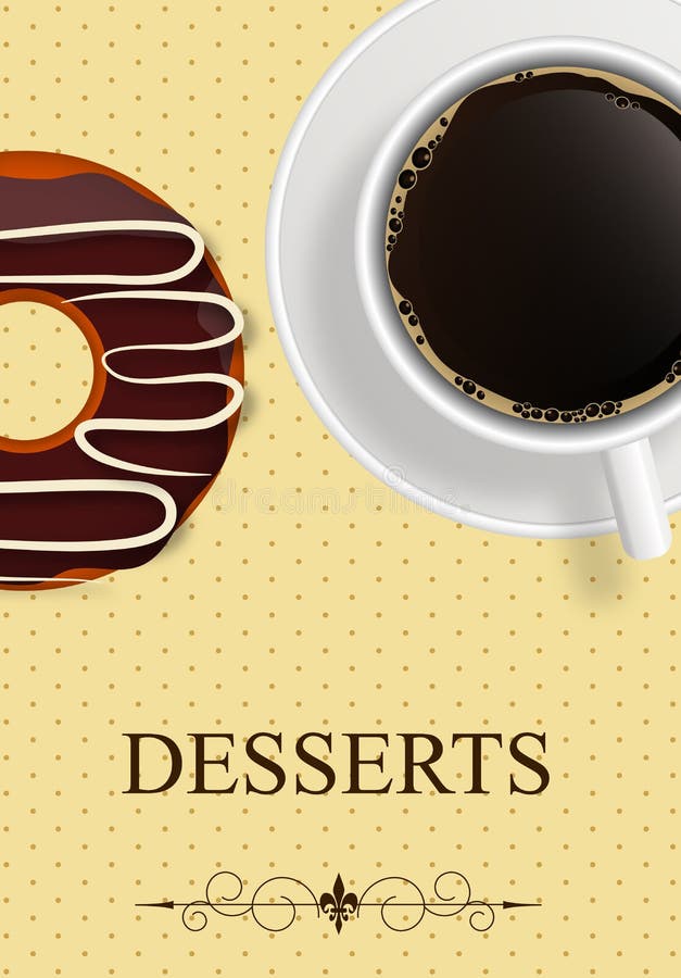 Menú de postres vectorial ilustración del vector. Ilustración de cocina ...