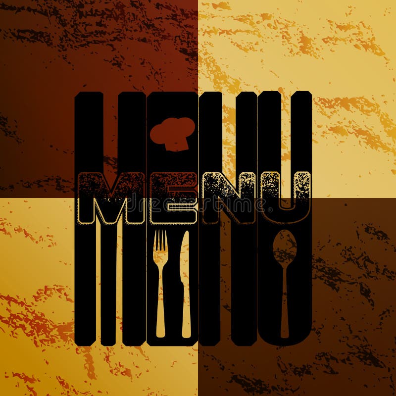 Menú Del Restaurante Con Las Letras Modificadas 2 Ilustración del ...