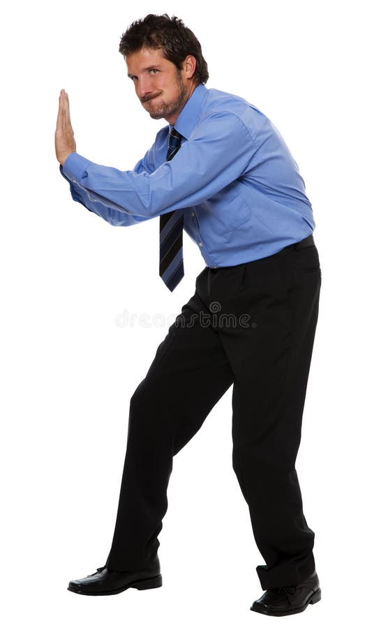 Man push pose stock image. Image of white, push, success - 17002187