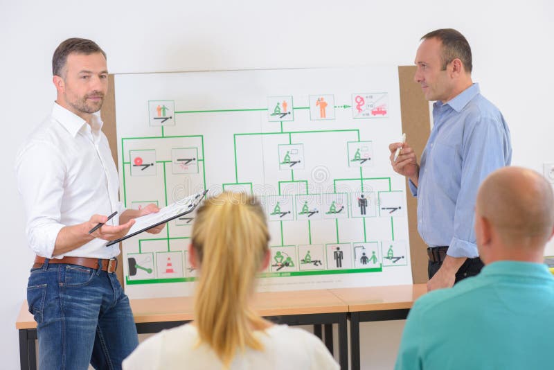 Men and Adult Education Class Stock Image - Image of diagram, person ...