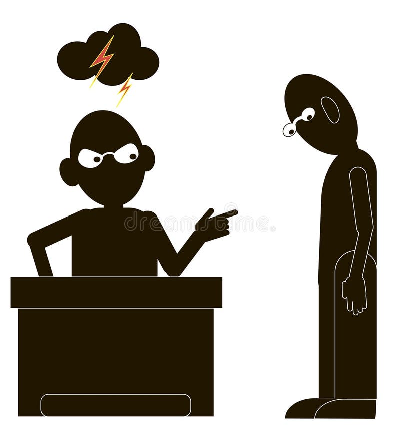 Men angry boss stock vector. Illustration of clouds, hierarchy - 54981771