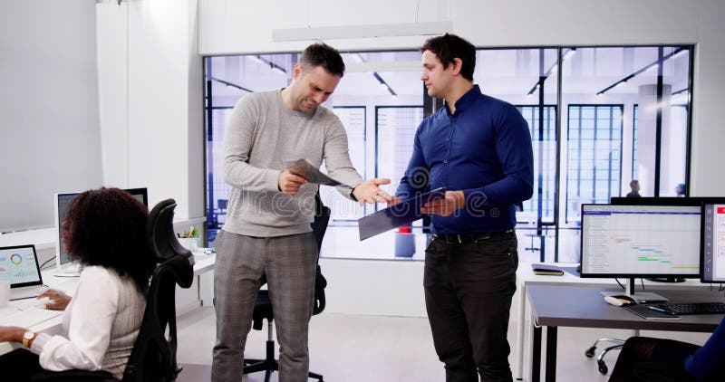 Men Argue at Workplace. Business Conflict Stock Image - Image of ...