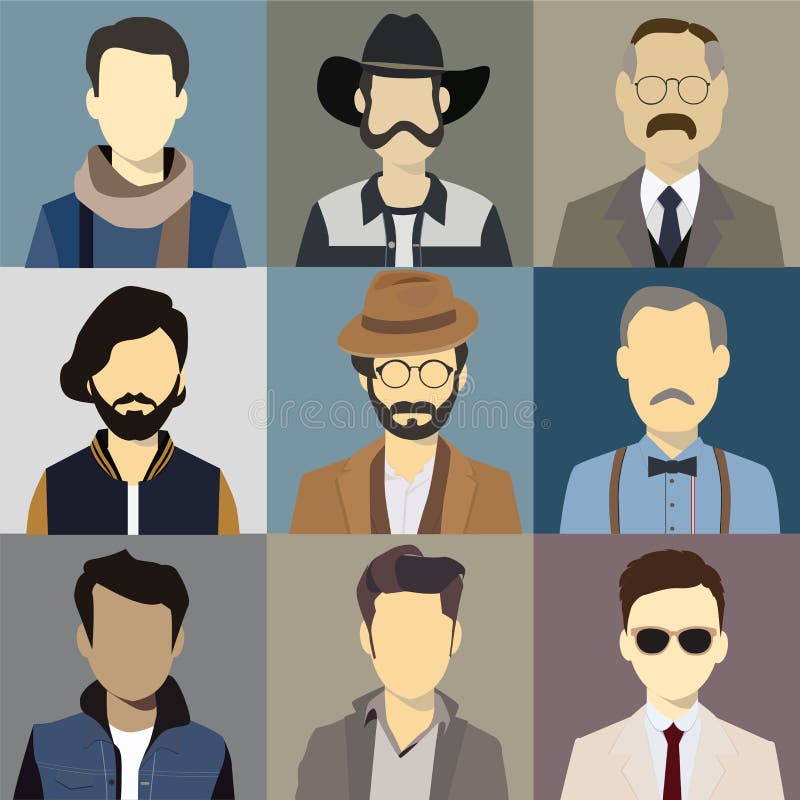 Men avatar stock vector. Illustration of profile, style - 69614805