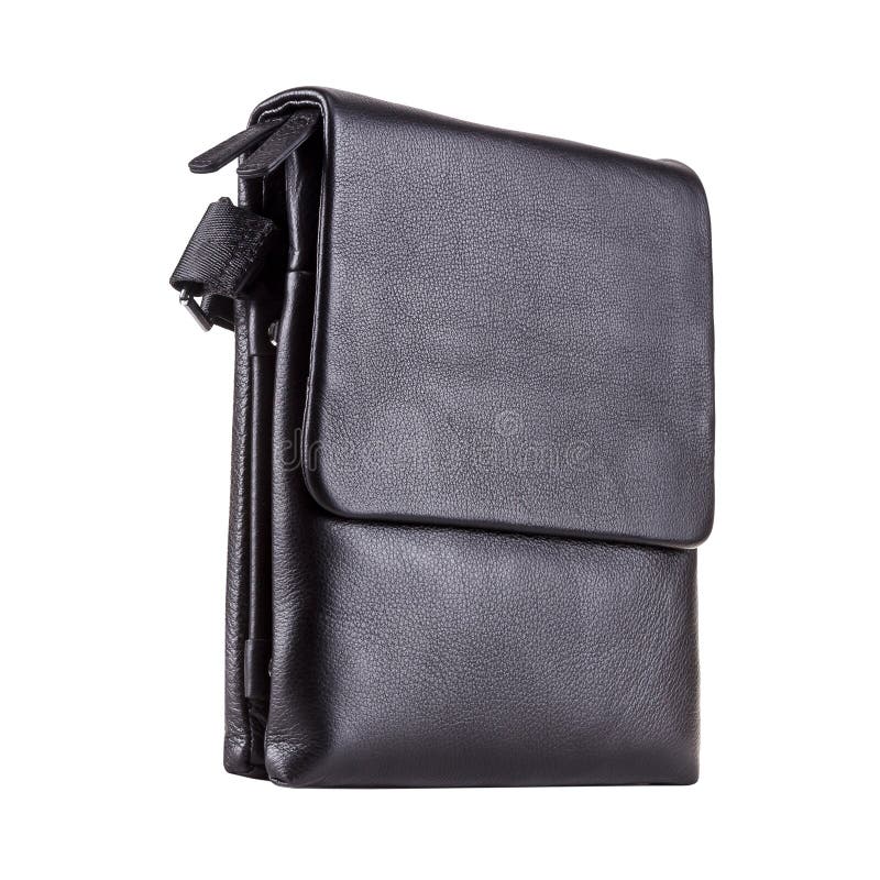 Men Bag Black Color on White Background Stock Image - Image of flat ...