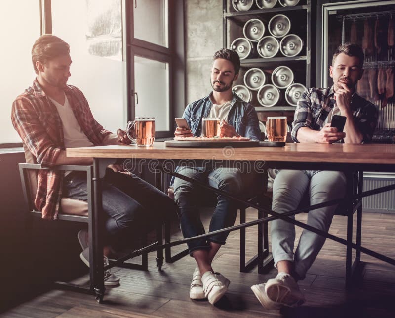 Men in bar stock photo. Image of casual, lifestyle, lager - 94551084