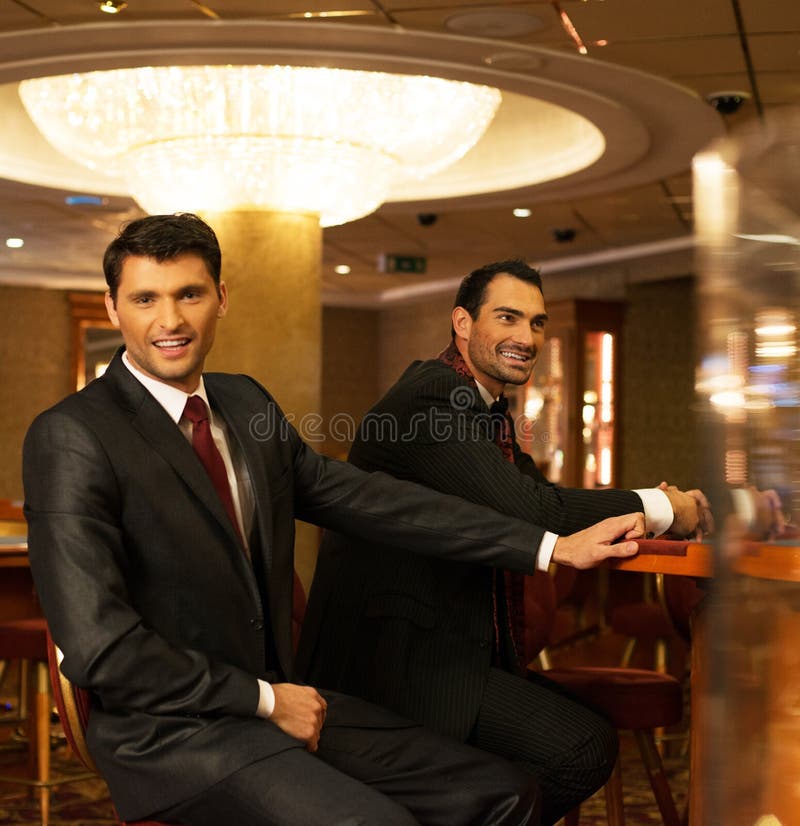 Men behind gambling table stock photo. Image of cards - 39158538