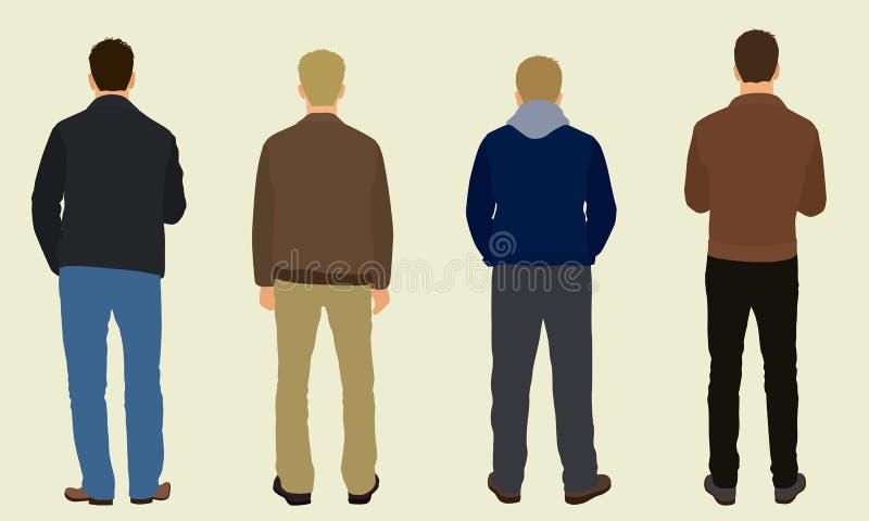 Men from Behind stock vector. Illustration of view, isolated - 44310520