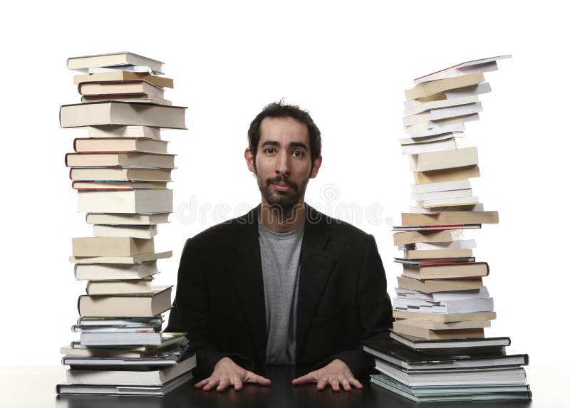 Men and books stock image. Image of student, library - 10237131
