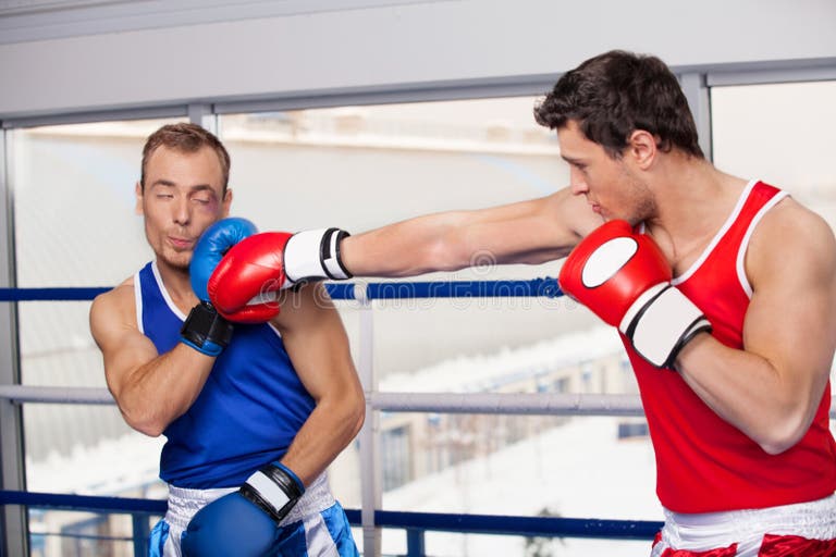 Men boxing. stock image. Image of boxing, concentrated - 33128853
