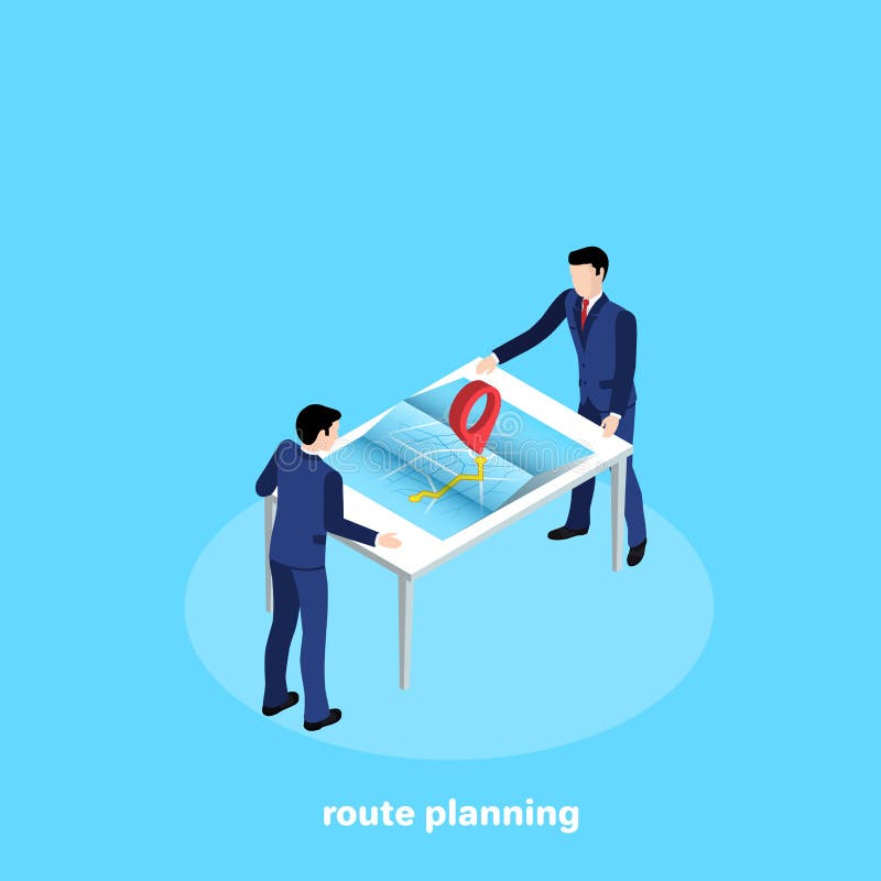 Route planning stock vector. Illustration of graphic - 185645067