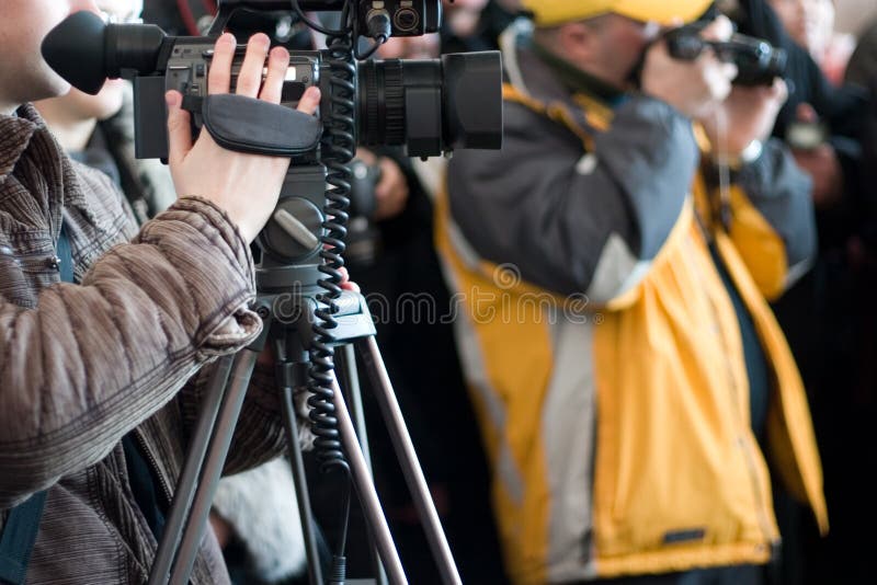 Men with cameras stock photo. Image of footage, journalist - 2149426