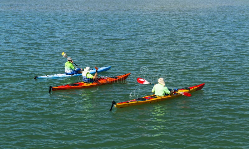 Men canoeing in the lake. stock photo. Image of three - 69138222