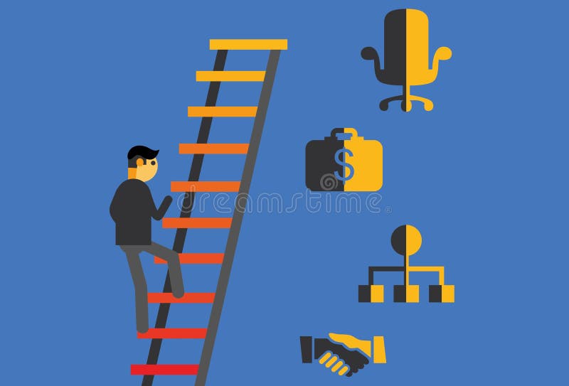 Men on career ladder stock vector. Illustration of career - 82974271