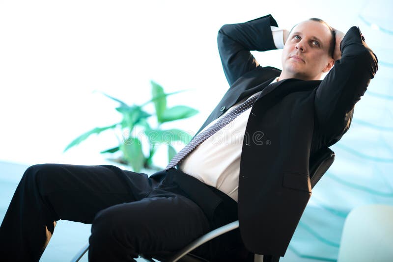 Men on chair stock photo. Image of manager, person, human - 13182198