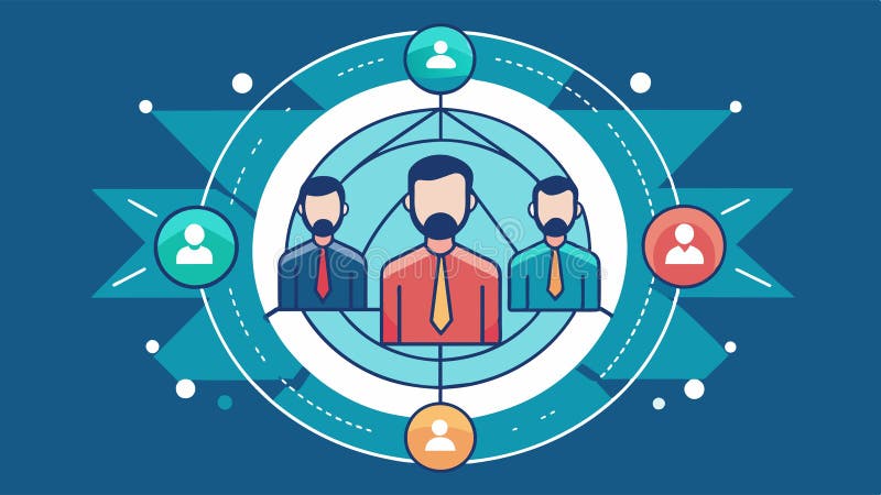 Men in Circle Icon Form Lines, Triangles and Particle Style Design ...