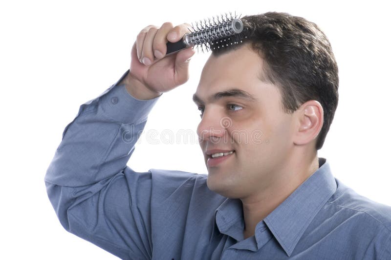 Men with comb stock photo. Image of happy, comb, male - 14309182