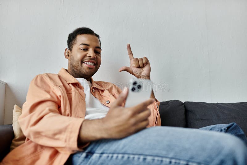 A Man Communicates Using Sign Language Stock Image - Image of authentic ...