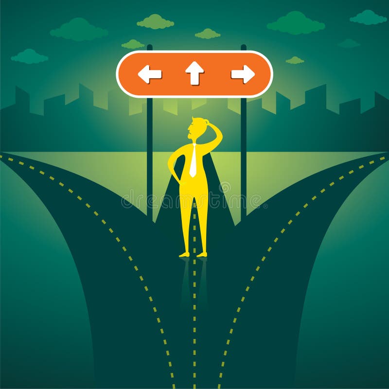 Men Confuse for Direction Design Stock Vector - Illustration of ...