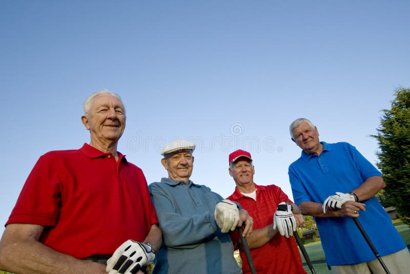 Four Men Standing on Course Stock Photo - Image of group, playing: 6077736