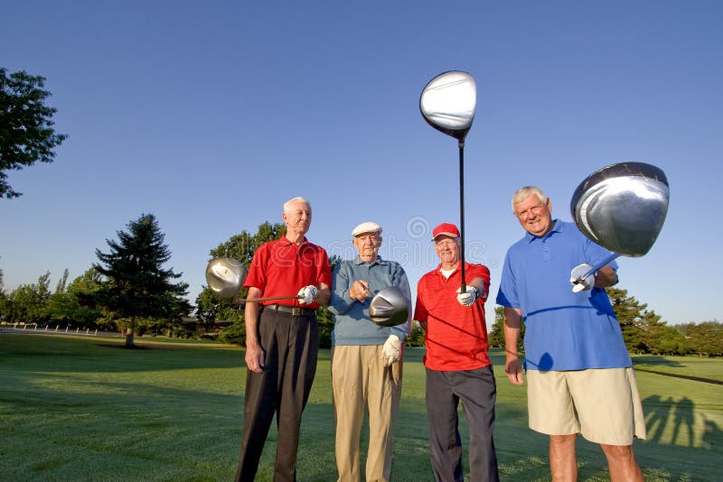 Men on Course with Clubs stock photo. Image of people - 6077676