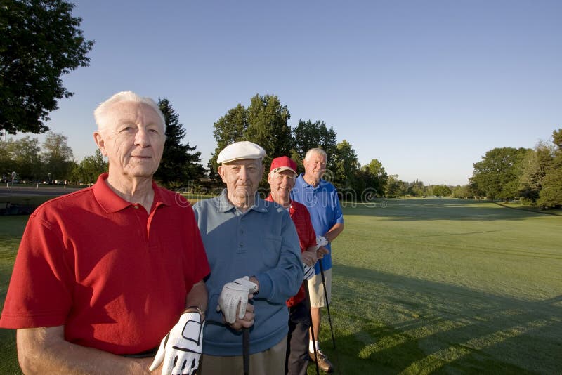 Men on Course with Clubs stock photo. Image of fairway - 6077688