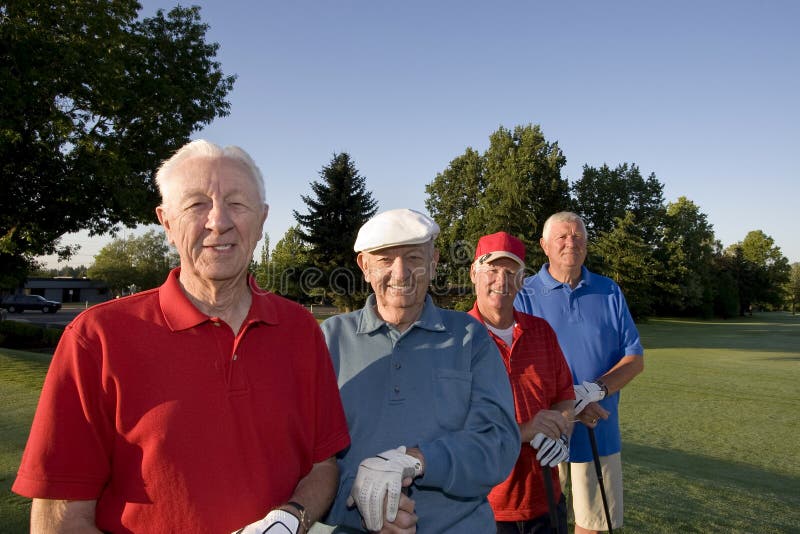 Men on Course with Clubs stock photo. Image of fairway - 6077742