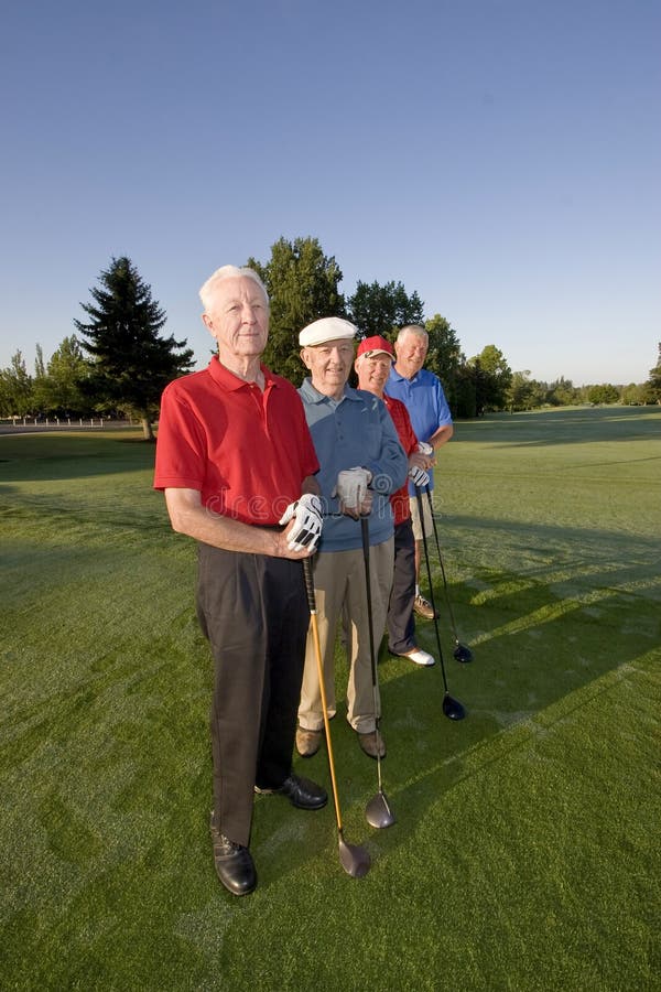 Men on Course with Clubs stock image. Image of clubs, outside - 6077859