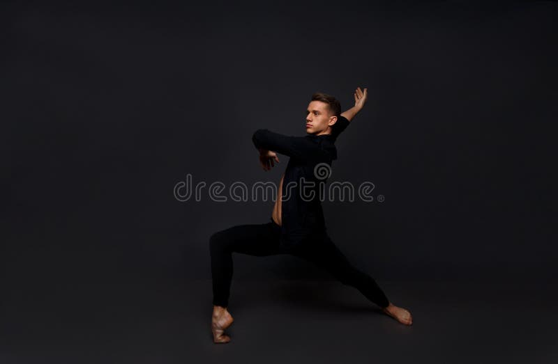 The guy is dancing stock photo. Image of male, dances - 112125958