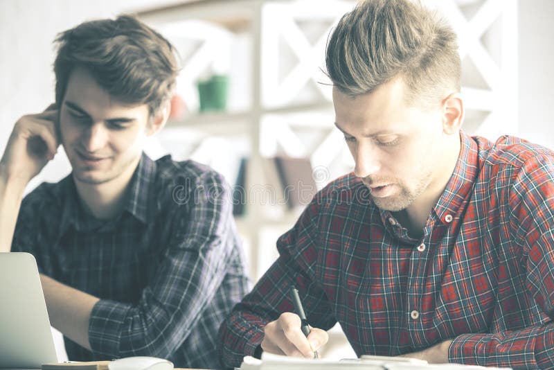 Men Doing Paperwork in Office Stock Photo - Image of colleagues ...