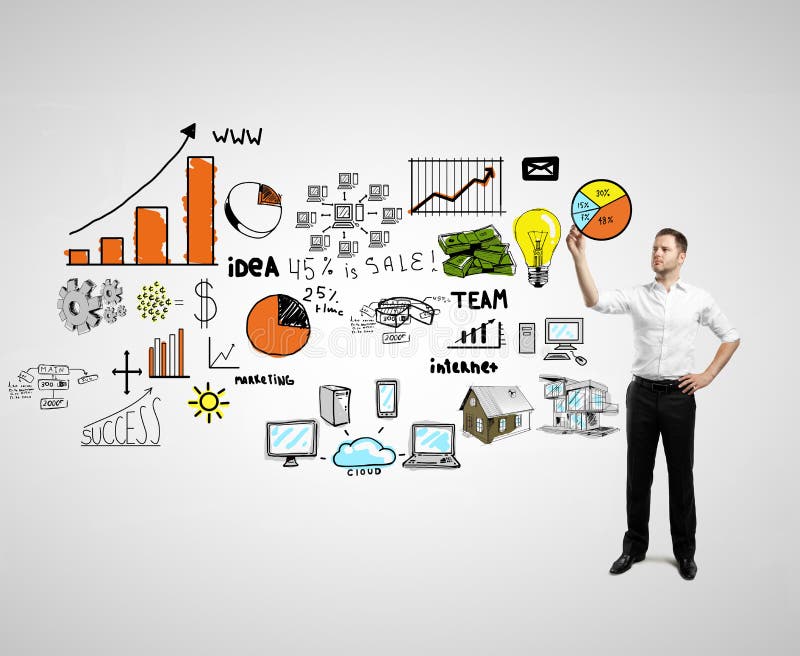 Men drawing concept stock photo. Image of creative, human - 33652000