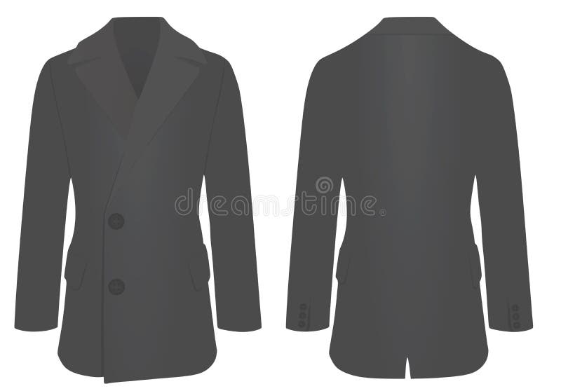 Man s coat (front view) stock vector. Illustration of comfortable ...