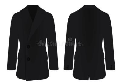 Men Elegant Coat, Front and Back View Stock Vector - Illustration of ...