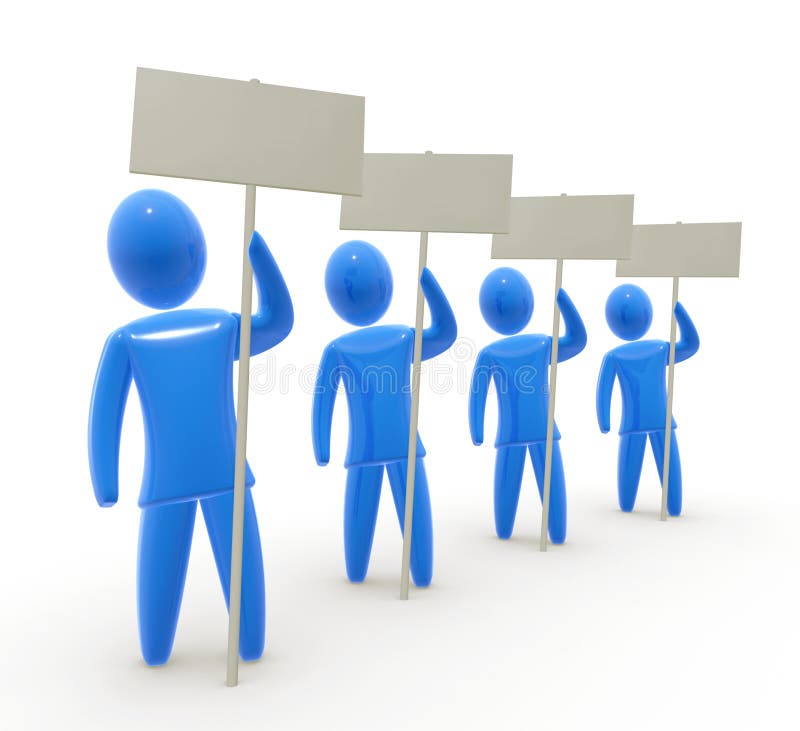 Men with empty signs stock illustration. Illustration of empty - 8434465