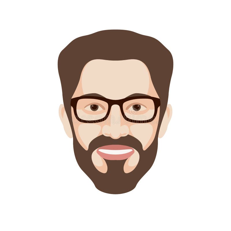 Men Face Head Vector Illustration Style Stock Vector - Illustration of ...