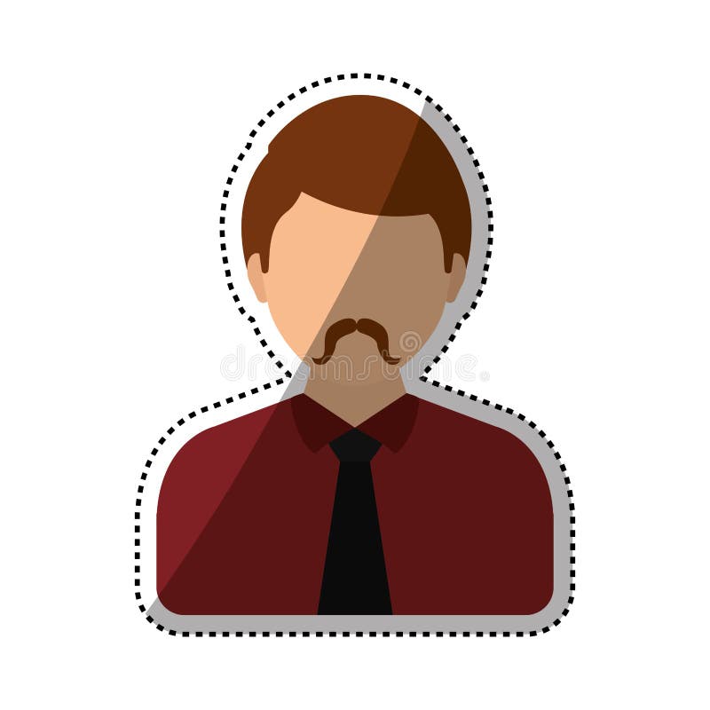 Men faceless profile stock illustration. Illustration of business ...