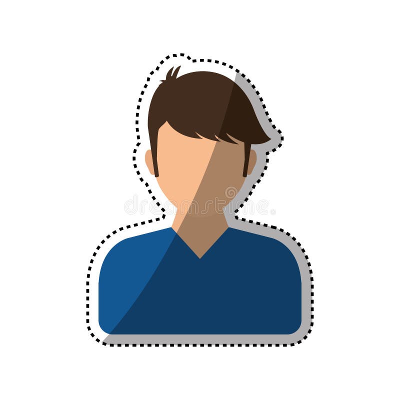 Men faceless profile stock illustration. Illustration of sign - 88170433