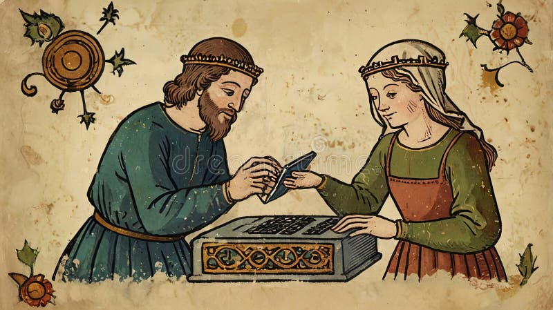 Medieval Illustration, Writing, Mail Stock Illustration - Illustration ...