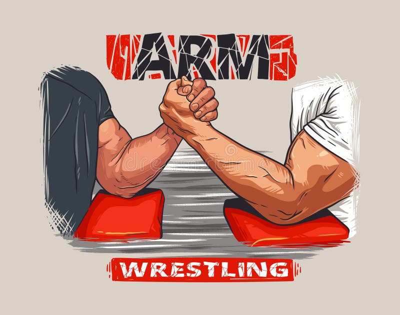 Illustration of Competition on Arm Wrestling Vector Illustration Stock ...