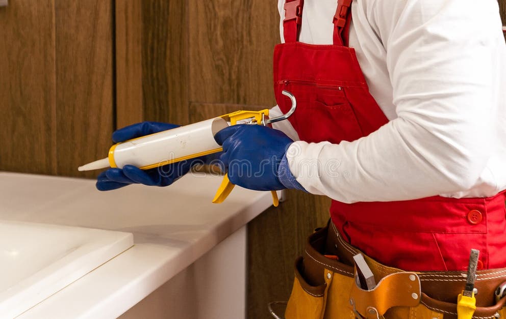 Men Fixing a Sink in Bathroom Stock Photo - Image of hand, fixes: 287251434