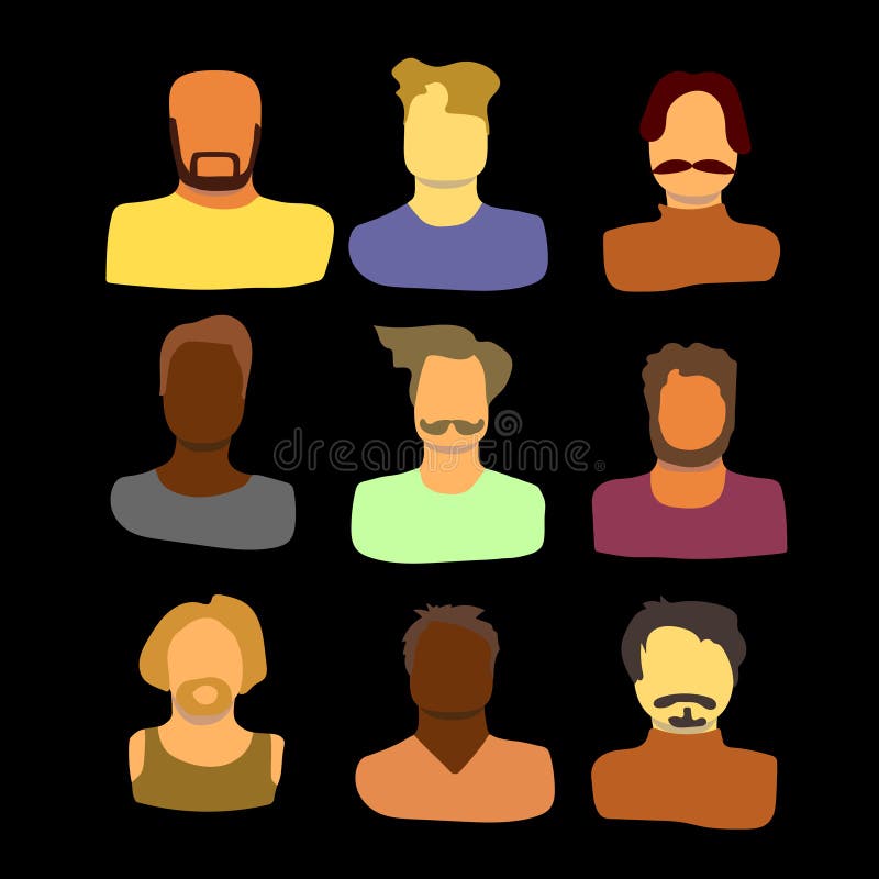 Men vector set stock illustration. Illustration of person - 124321585